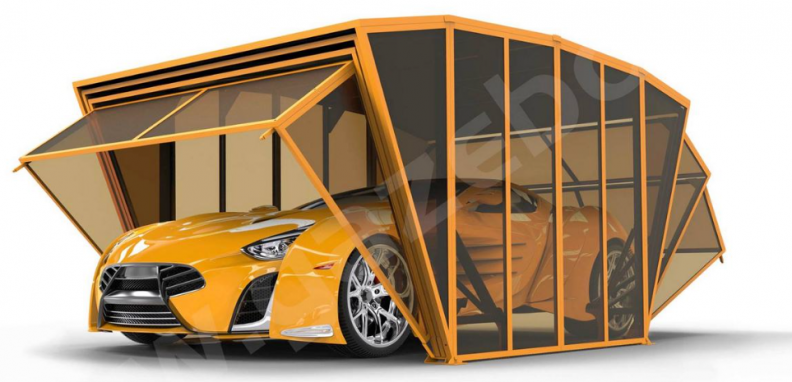 GazeBox foldable carport available at Lincoln Park condo